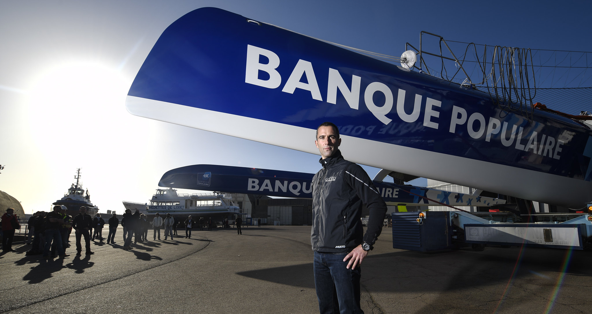 Mise à l'eau - Maxi Banque Populaire IX - Voile Banque Populaire