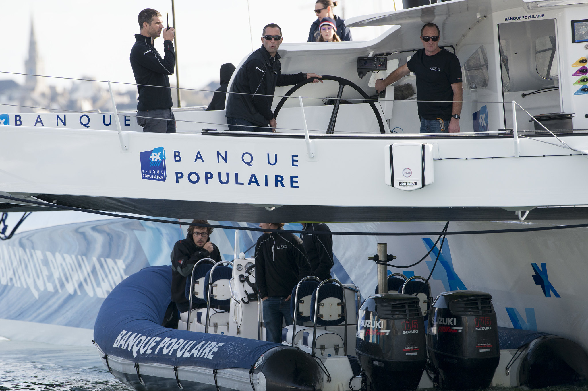 Mise à l'eau - Maxi Banque Populaire IX - Voile Banque Populaire
