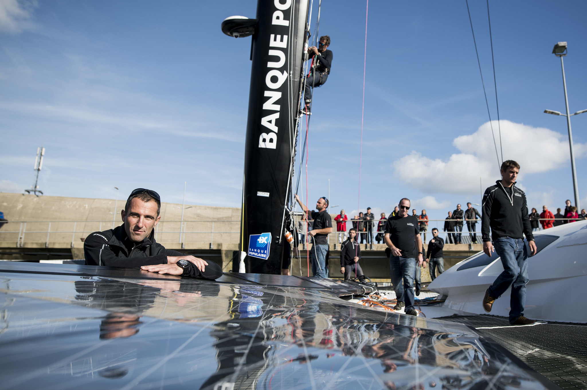 Mise à l'eau - Maxi Banque Populaire IX - Voile Banque Populaire